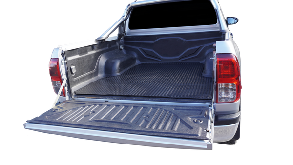 Checker Plate Rubber Ute Mat To Fit Ford Ranger PX Dual Cab Fitted wit ...
